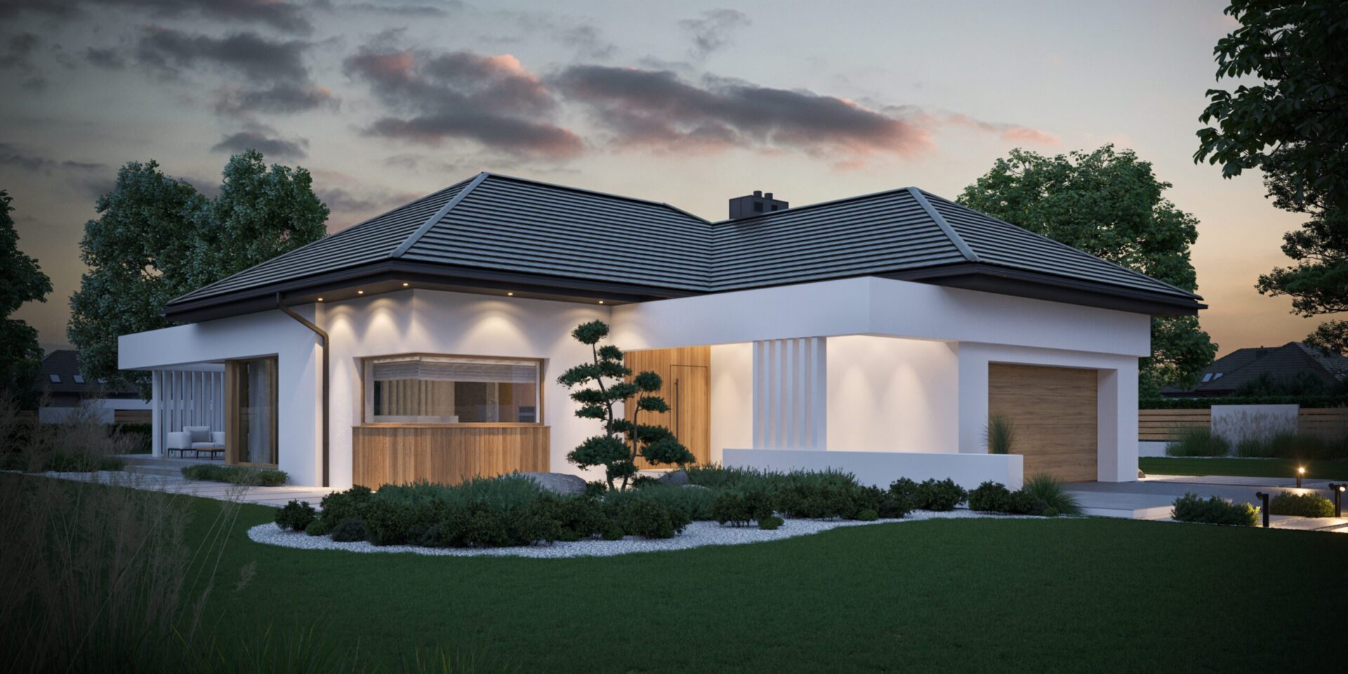 Projekt domu NewHouse 708, parterowy o powierzchni 136 m2 | MODERN HOUSE