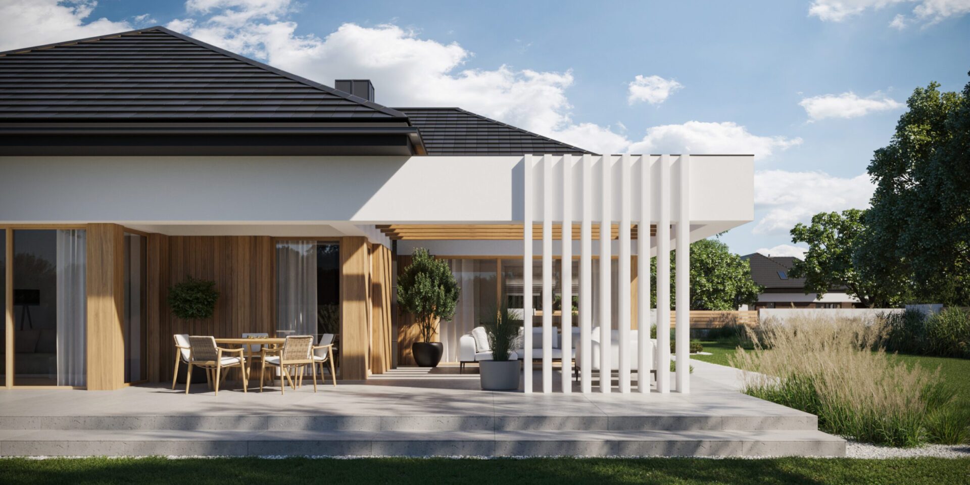 Projekt domu NewHouse 708, parterowy o powierzchni 136 m2 | MODERN HOUSE