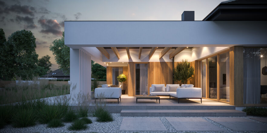 Projekt domu NewHouse 708, parterowy o powierzchni 136 m2 | MODERN HOUSE