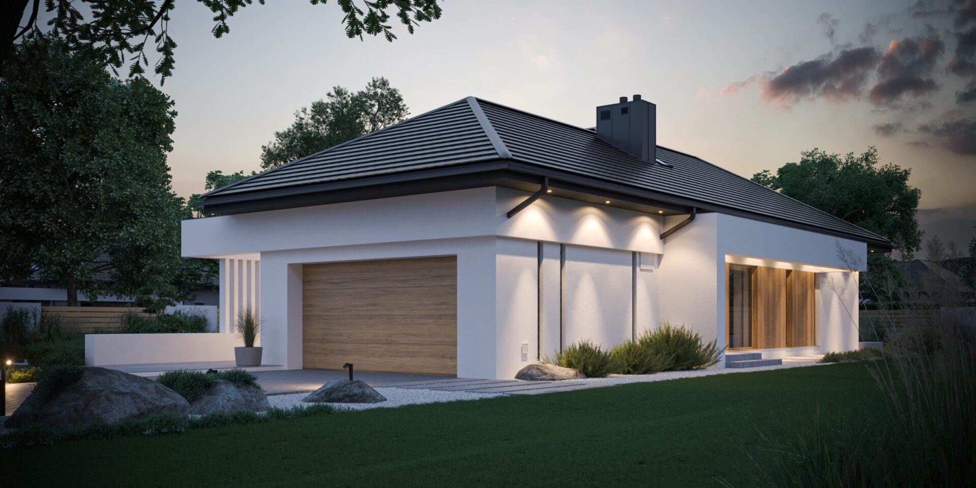 Projekt domu NewHouse 708, parterowy o powierzchni 136 m2 | MODERN HOUSE