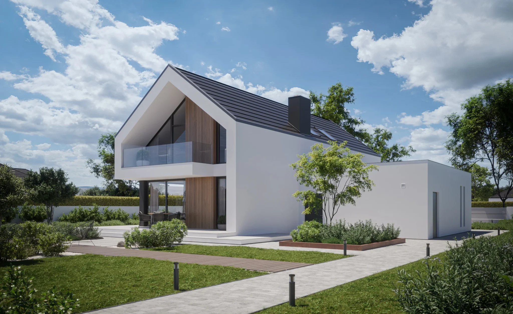Projekt domu NewHouse 759, z poddaszem użytkowym, 4 sypialniami, dachem ...