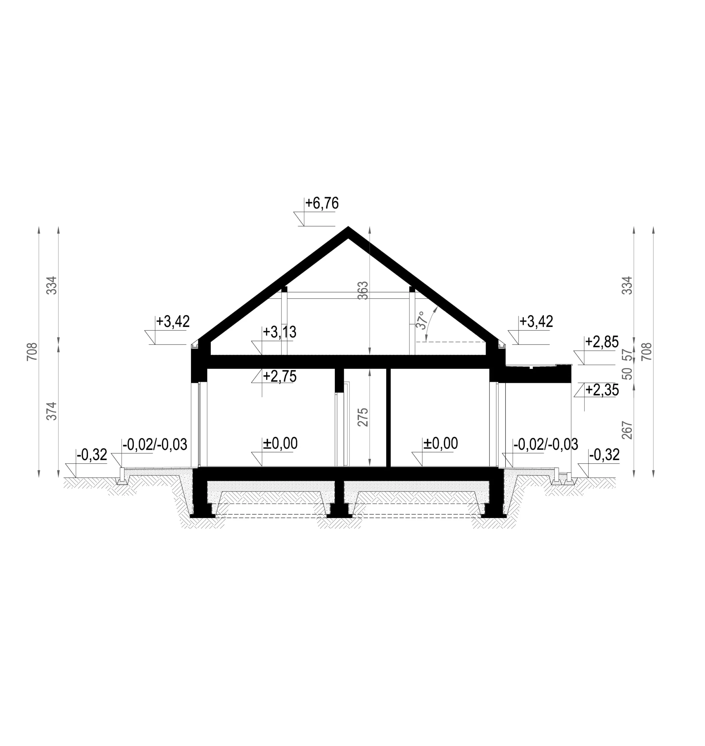 NewHouse 730 - projekt małego domu o powierzchni 121 m2, 4 sypialnie ...